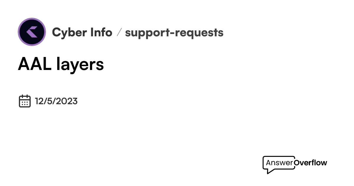 AAL layers - Cyber Info